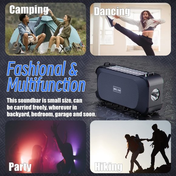 Portable Audio & Video | Portable Solar Speakers With Flashlight Stereo ...